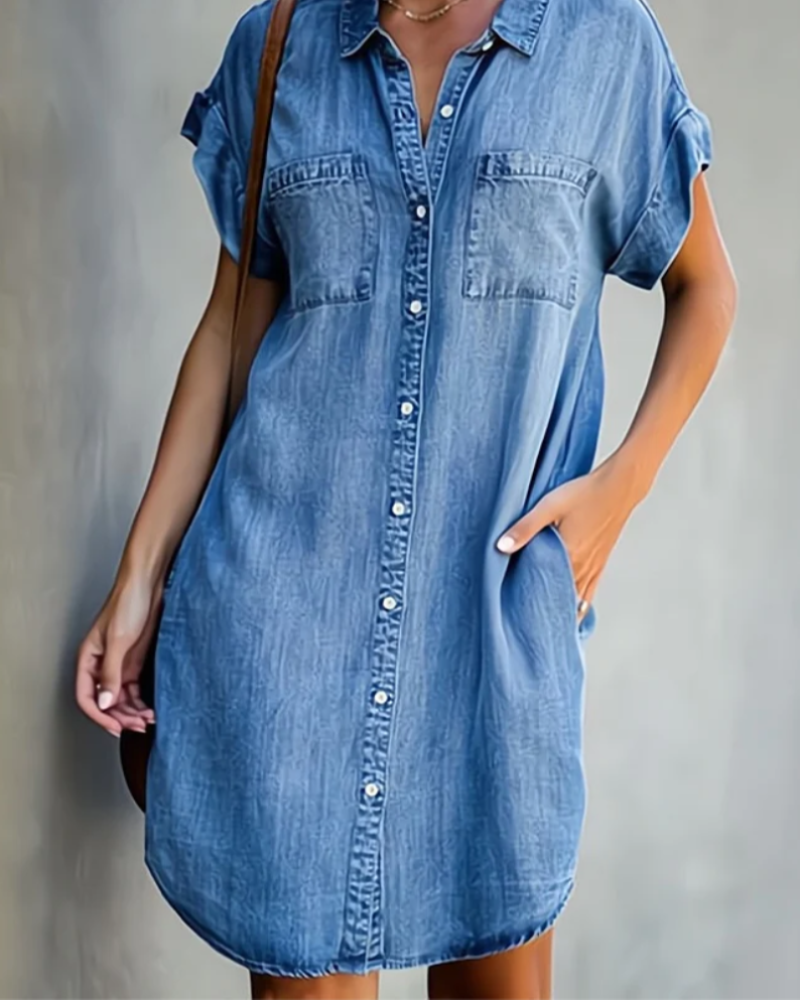 Letecia | Denim Dress with Modern Cut – Larado